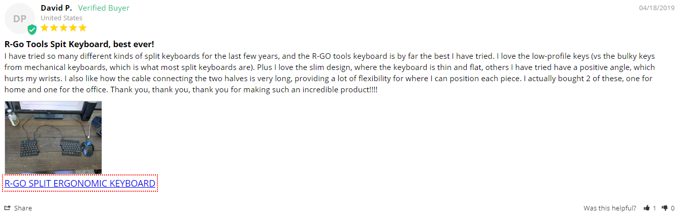 The R-GO Split Wired Ergonomic (QWERTY) Keyboard - Ergoprise